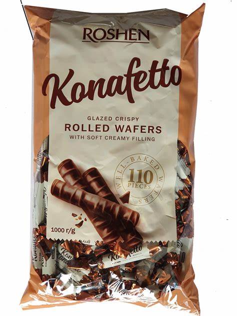 ROSHEN KONAFETTO COCOA ROLLED WAFER 1KG
