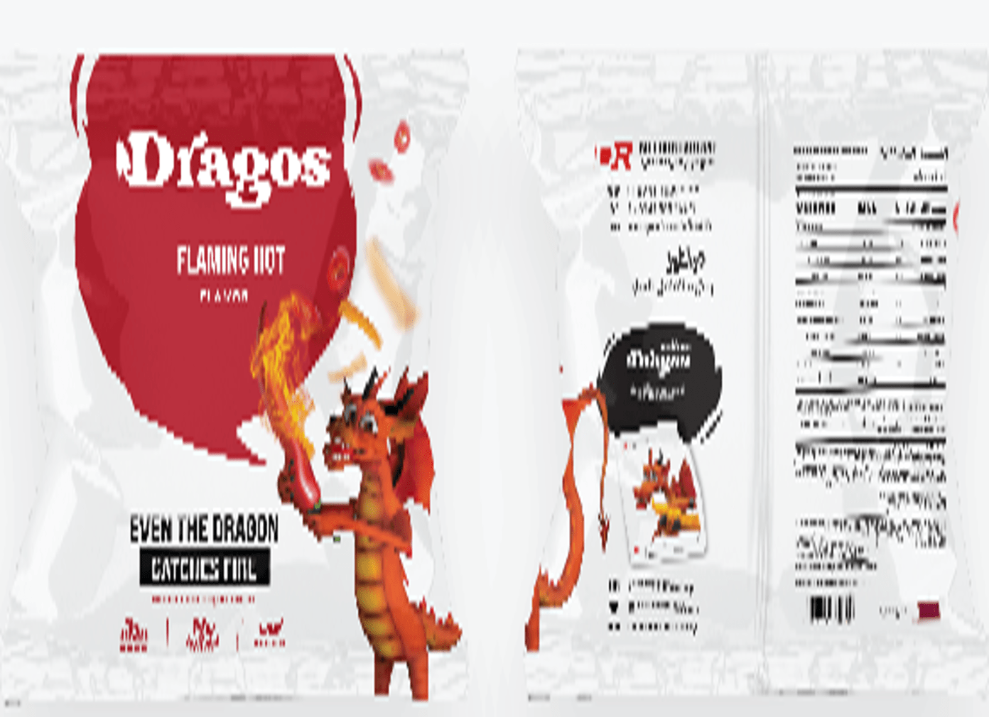 DRAGOS FLAMING HOT PUFFED CORN 100G