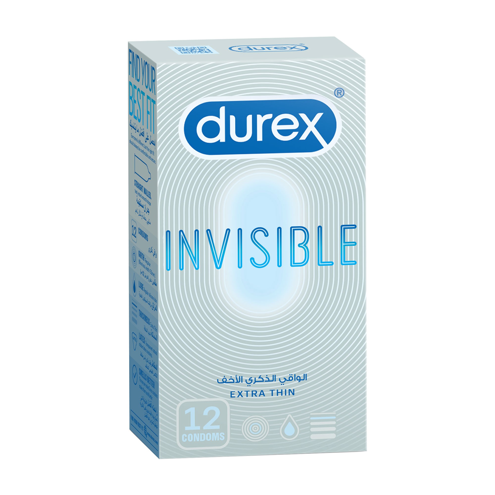 Durex Invisible Extra Thin Condom 12s