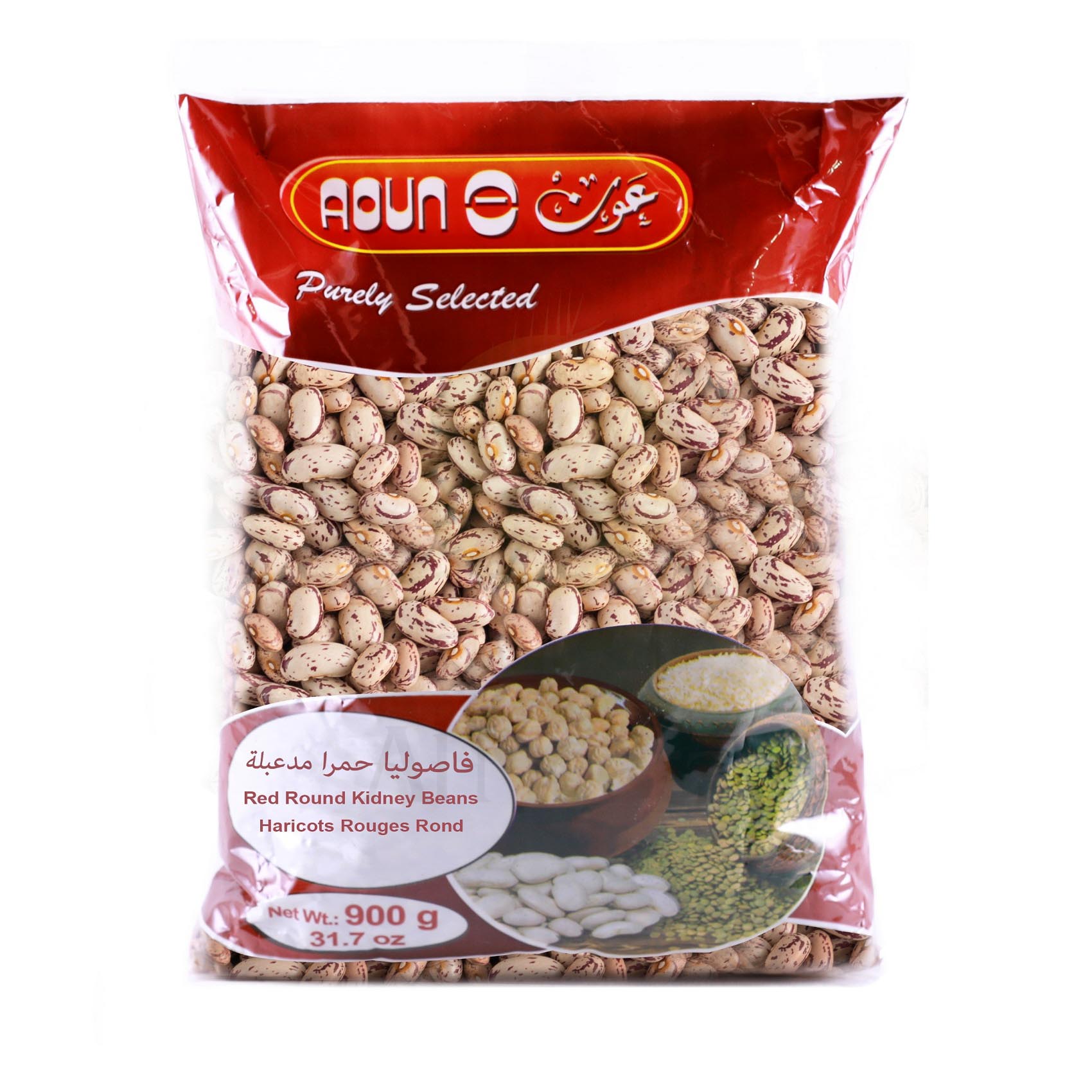 AOUN RED ROUND BEANS 900G