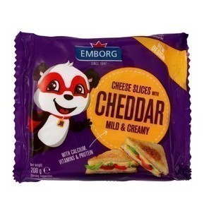 Emborg Cheddar Slice Mild 200G