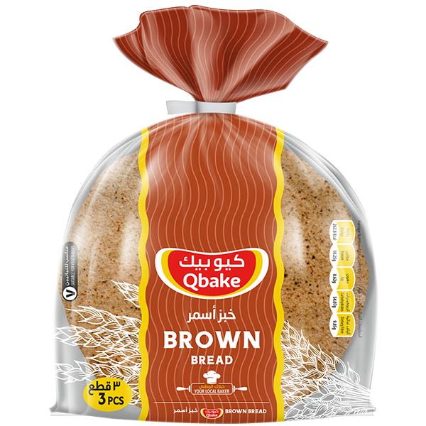 QBAKE Arabic Bread Brown 3pcs