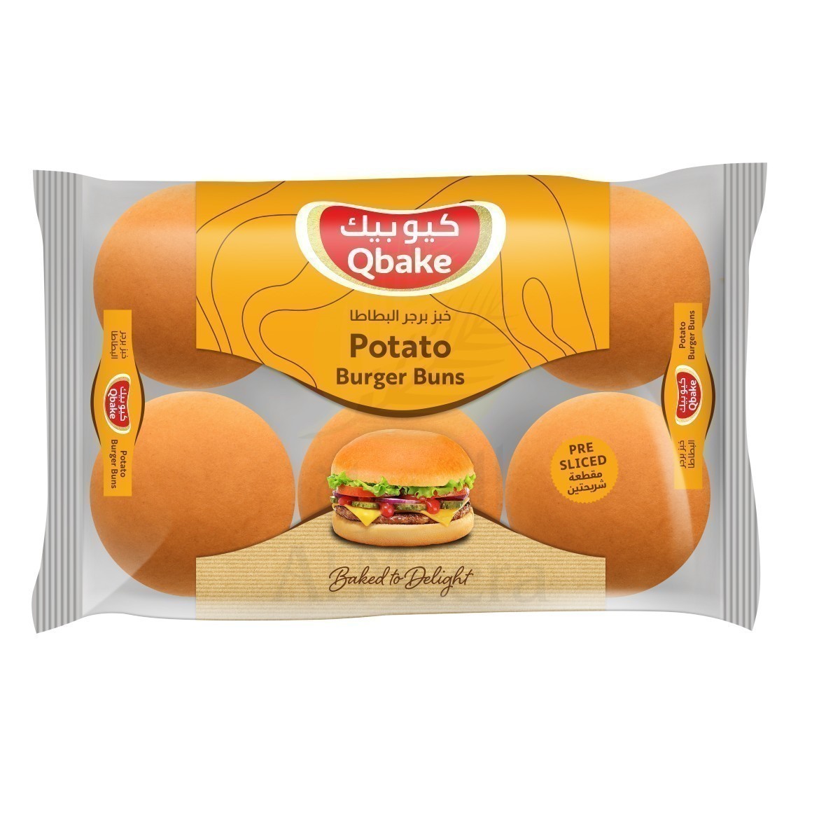 QBAKE POTATO BURGER BUNS 420G