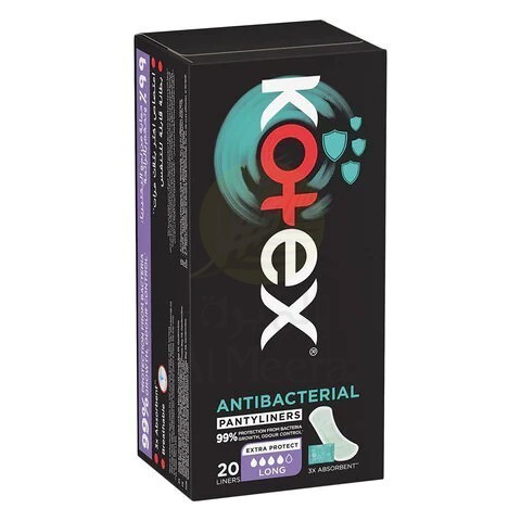 KOTEX LINERS ANTIBACTERIAL LONG 20S