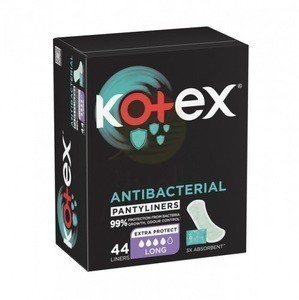 KOTEX LINERS ANTIBACTERIAL LONG 44S