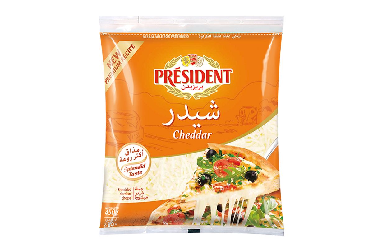 PRESIDENT CHEDDAR CHEESE 450G
