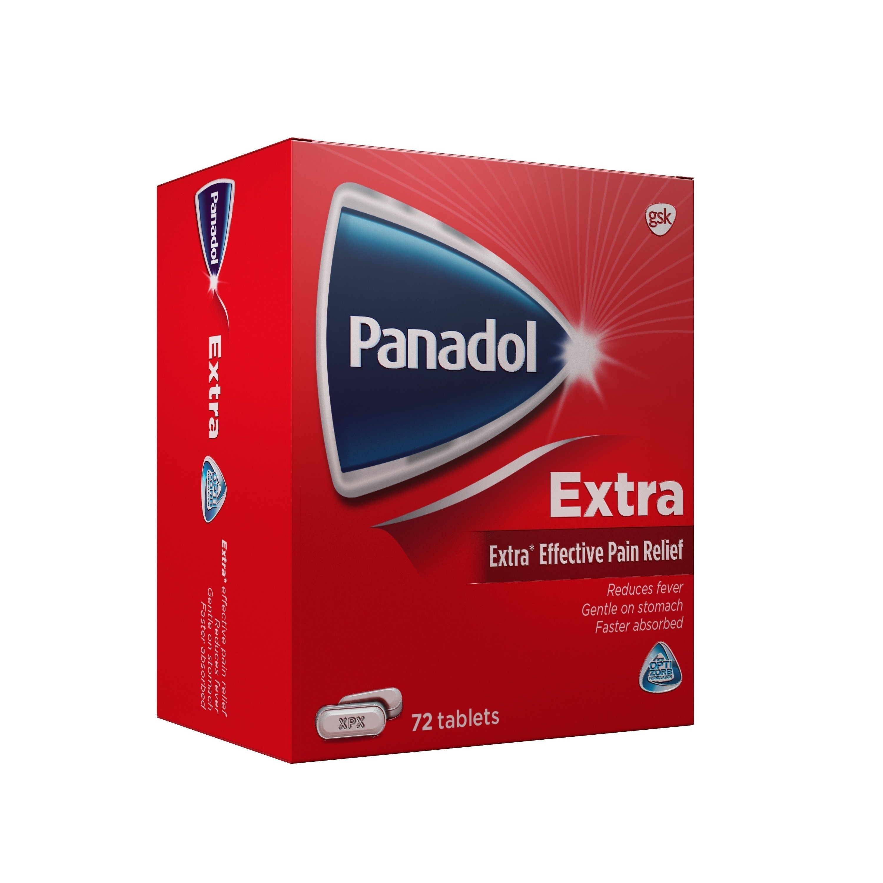 PANADOL EXTRA OPTIZORB PAIN RELIEF 72S