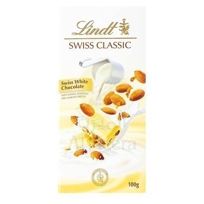 LINDT CLASSIC WHITE ALMOND100G