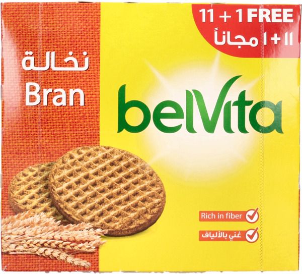 BELVITA BRAN BISCUITS 56GX8