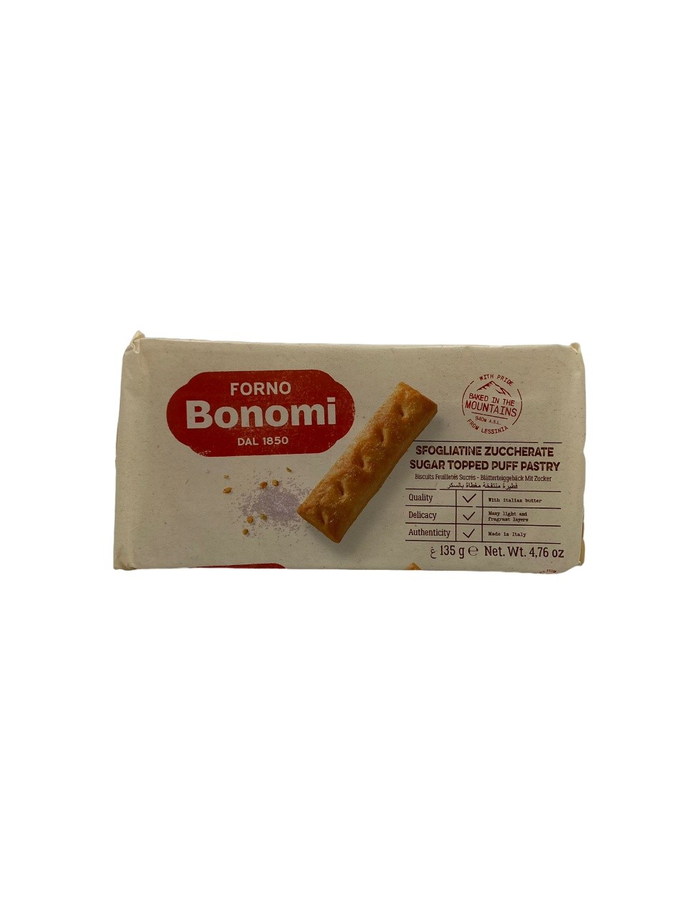 BONOMI SUGAR TOPPED PUFF PASTRY 135G