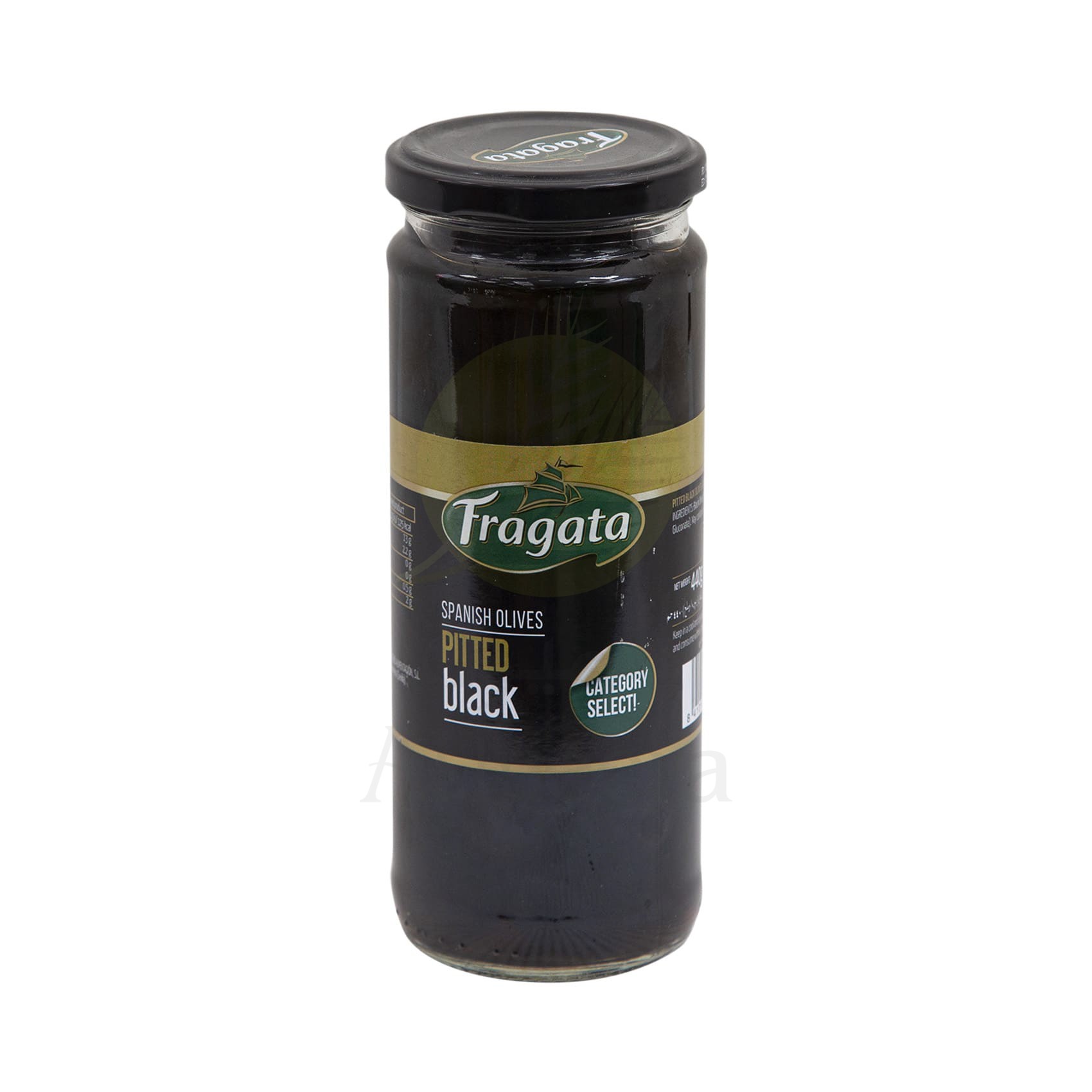 FRAGATA SPANISH OLIVES PITTED BLACK 430G