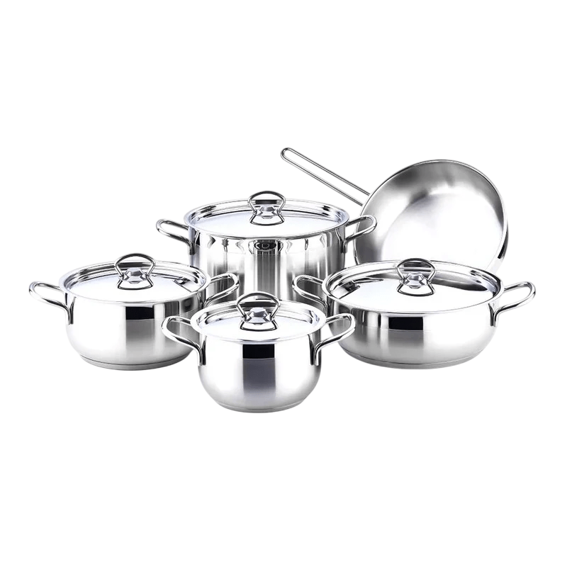 Falez Stainless Steel Cooking Set 9pcs with Lid F19642