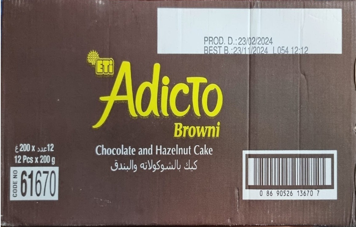 ETI ADICTO BROWNI CHOCO&HZLNUT CAKE 200G