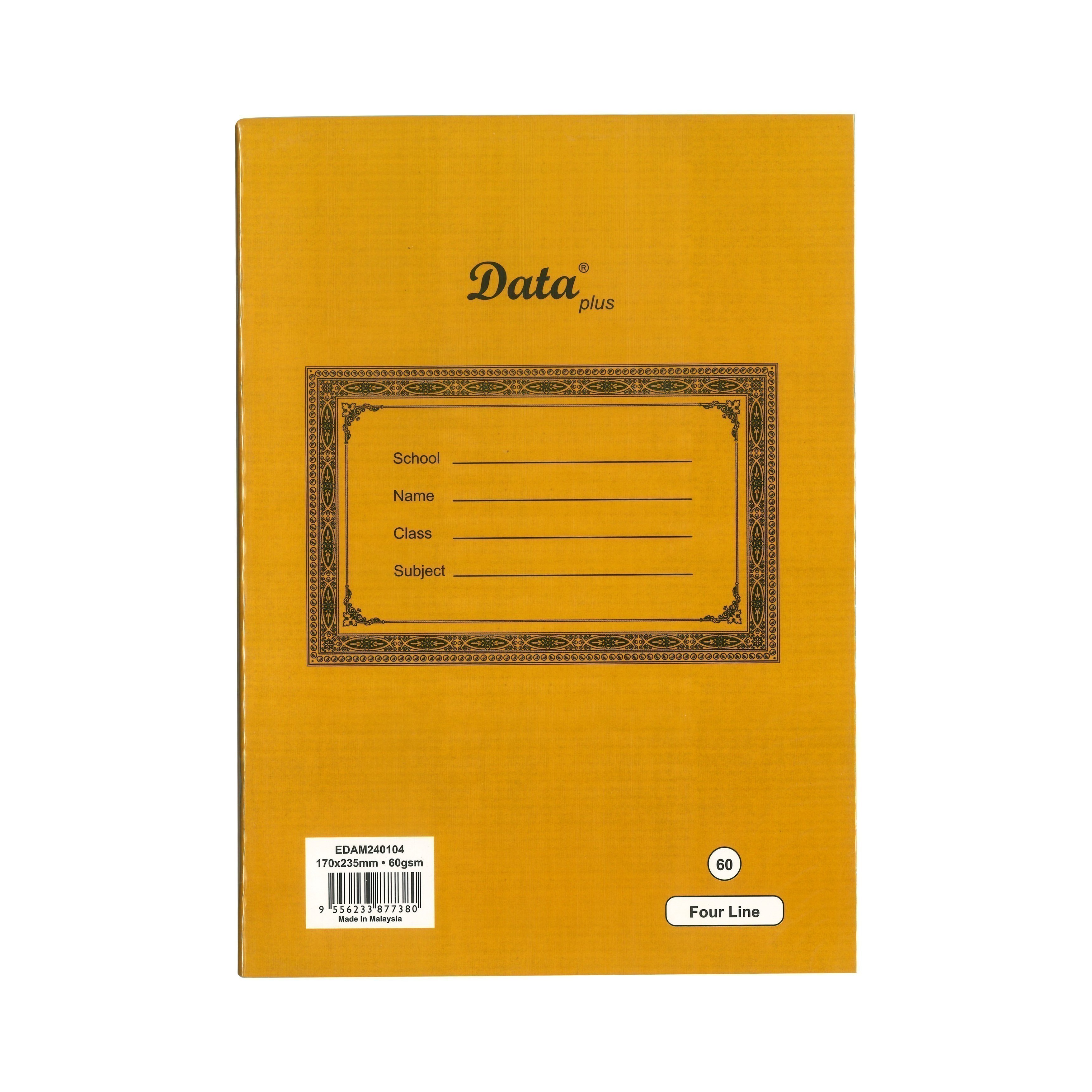 DATA PLUS PVC NOTEBOOK 60SHT 4 LINES