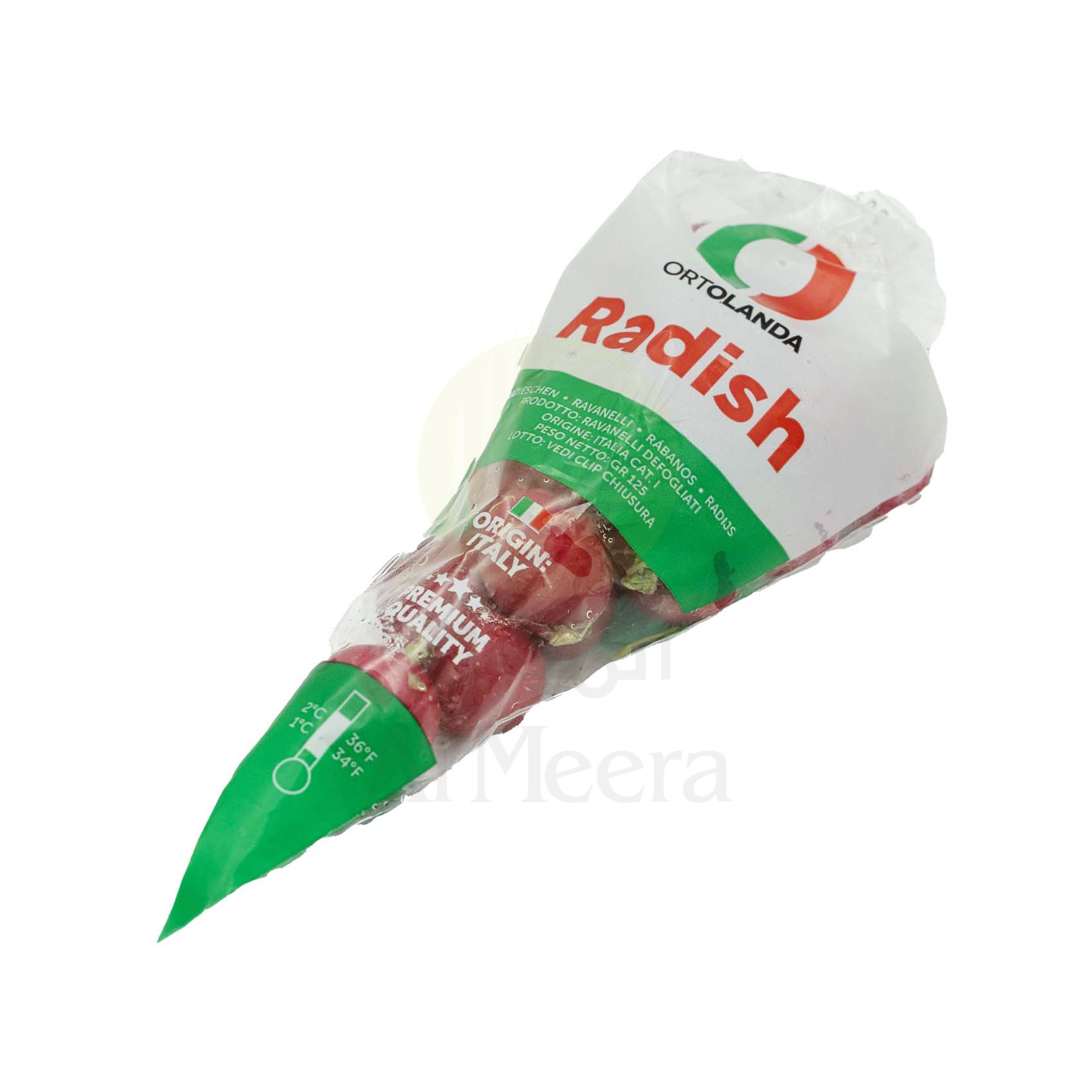 RADISH POLY BAG 125G IMP